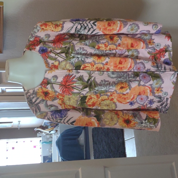 Basler | Jackets & Coats | Basler Pink Floral Designer Jacket Size 4 ...